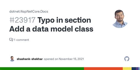 typo in section add a data model class · issue 23917 · dotnet
