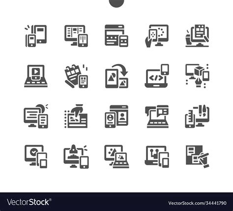 Responsive Design Development Computer Royalty Free Vector