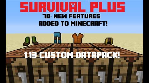 Survival 1 13 Datapack 70 New Features To Minecraft Youtube