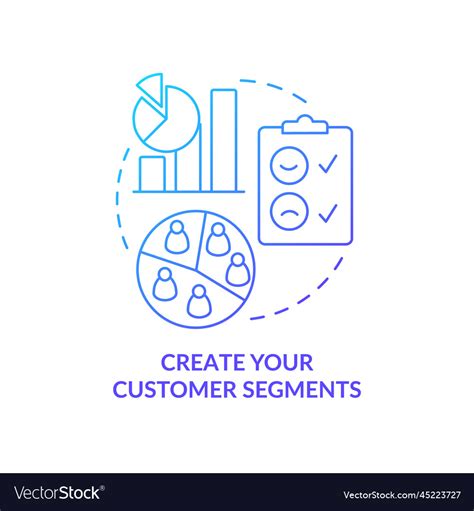 Create Your Customer Segments Blue Gradient Vector Image