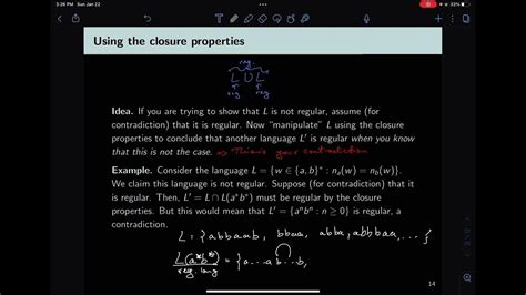 using the closure properties to prove non regularity youtube