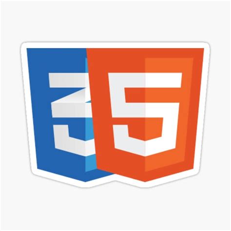Html Css Sticker For Sale By Kiknag Redbubble