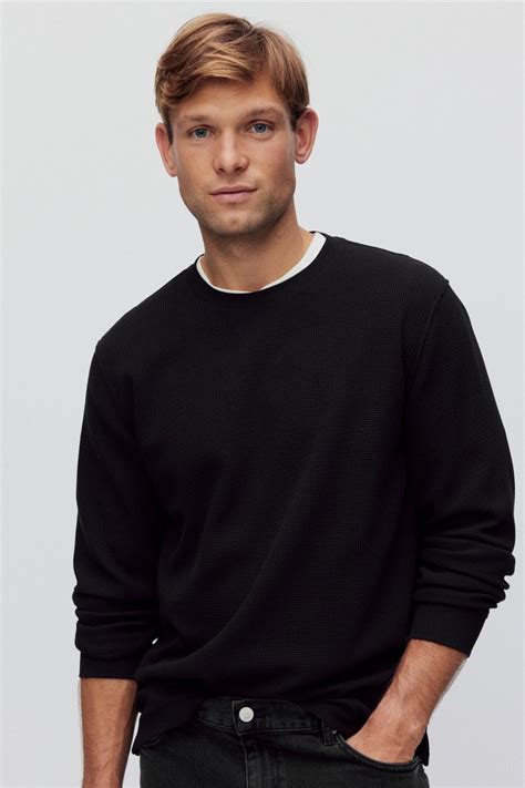 Dobber Aske Tee Langærmet T Shirt Blacksort Zalandodk