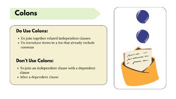 Punctuation Rules Presentation For Commas Semicolons And Colons