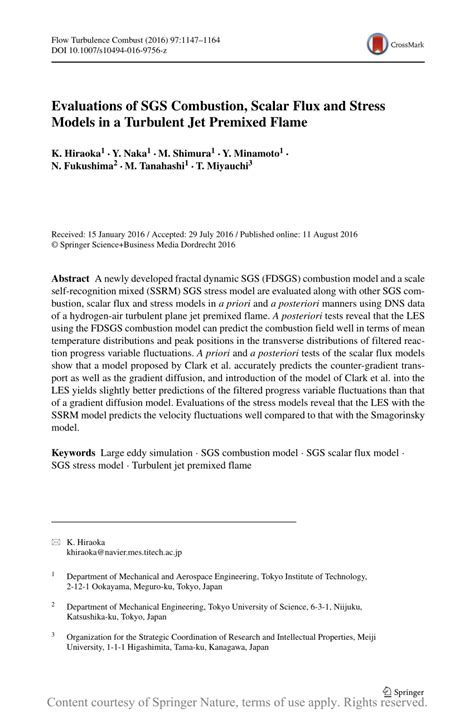 Evaluations Of Sgs Combustion Scalar Flux And Stress Models In A Turbulent Jet Premixed Flame