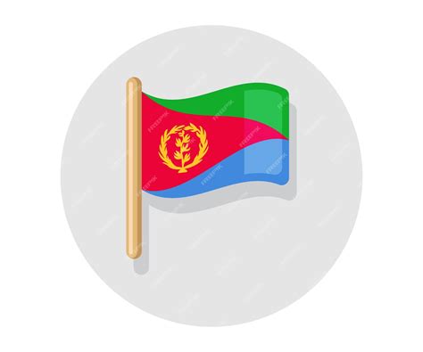 Premium Vector Waving Vector Eritrea Flag