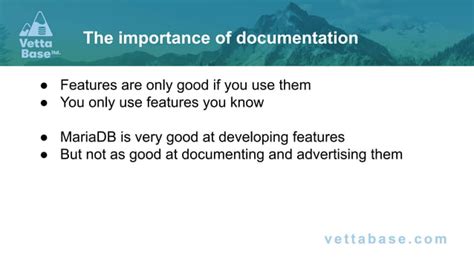 Mariadb 1011 Key Features Overview For Dbas Ppt