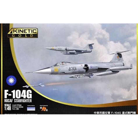 โมเดลเครื่องบินรบ Kinetic Model 1 48 Ki K48077 F 104g Rocaf Starfighter