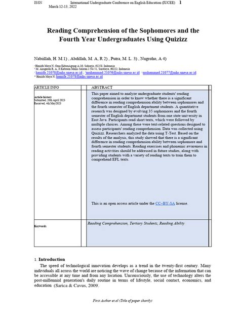 Iucee Full Paper Pdf Learning Cognition