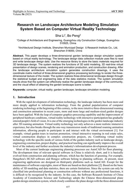Pdf Research On Landscape Architecture Modeling Simulation System
