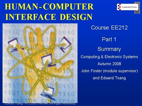 Human Computer Interface Design Course Ee 212 Part