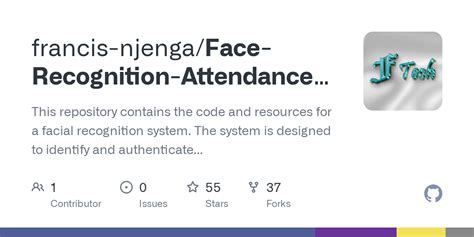 Face Recognition Attendance System Readme Md At Main · Francis Njenga Face Recognition