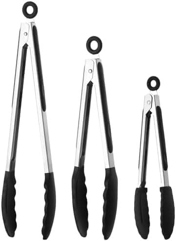 Leseed Pince Cuisine Silicone Lot De 3 Pince De Cuisine Résistantes à