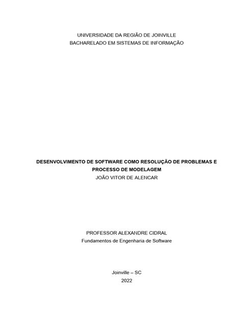 atividade 05 desenvolvimento de software como resoluÇÃo de problemas