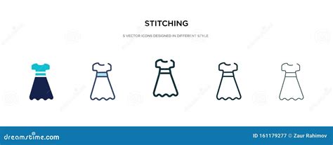 Stitching Icon In Different Style Vector Illustration Two Colored And Black Stitching Vector