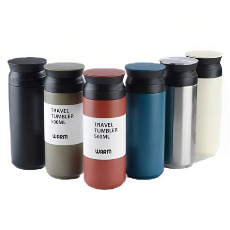 ขวดน้ำสแตนเลส กระติกน้ำ กระติกน้ำเย็น กระบอกน้ำเย็น กระติกน้ำสแตนเลส ขนาด350ml 500ml ฝาแบน