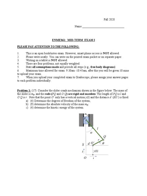 Midterm Exam1 Fall 2020 Mod Pdf Pdf Motion Physics Physics
