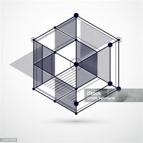 Vector Of Abstract Geometric 3d Cube Pattern And Black And White Background Layout Of Cubes