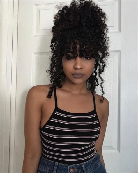 Cabello Afro Natural Pelo Natural Natural Curls African Hairstyles Hairstyles With Bangs