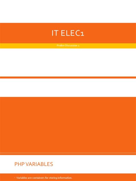 Php Variables And Data Types Explained Pdf Php Variable Computer