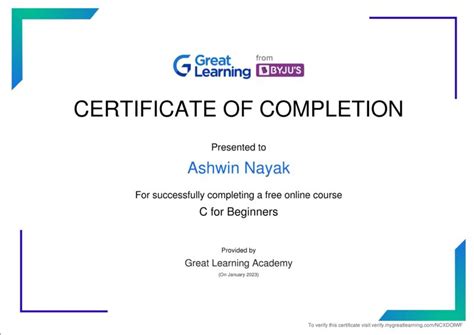 Ashwin Nayak On Linkedin Greatlearningacademy Greatlearning Glacertificate