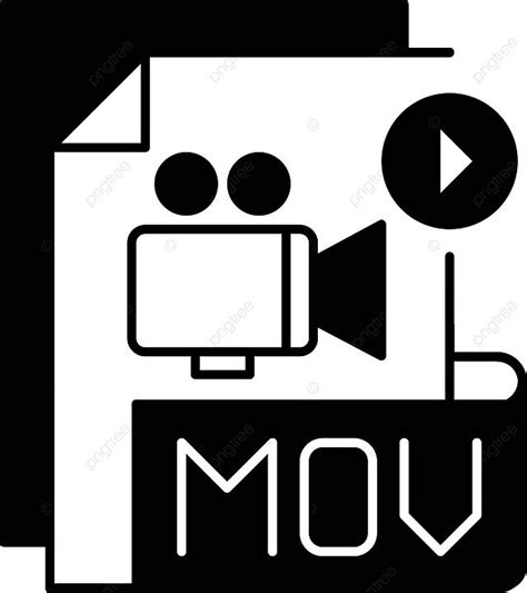 mov file black linear icon timecode outline extension vector timecode
