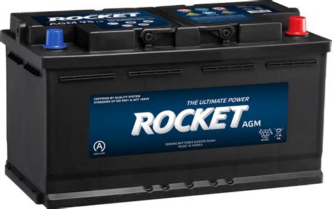 ROCKET AGM DUAL Starter- & Versorgungsbatterie 12V 95Ah 850A • Sebang ...