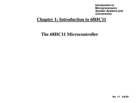 Ppt Chapter 1 Introduction To 68hc11 Powerpoint Presentation Free Download Id 4365907