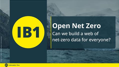 Open Net Zero—can We Build A Web Of Net Zero Data For Everyone
