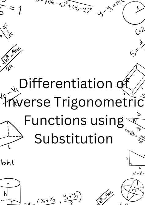 class 12 differentiation differentiation of inverse trigonometric