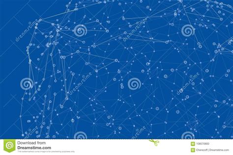 Global Network Connections With Points And Lines Stock Vector Illustration Of Network
