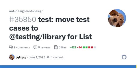 Test Move Test Cases To Testinglibrary For List By Yykoypj · Pull Request 35850 · Ant Design