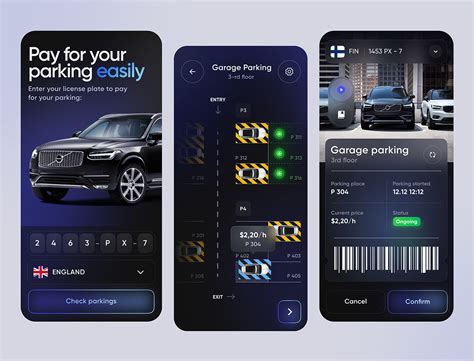 Car Parking Mobile App Ui Dashboard Behance