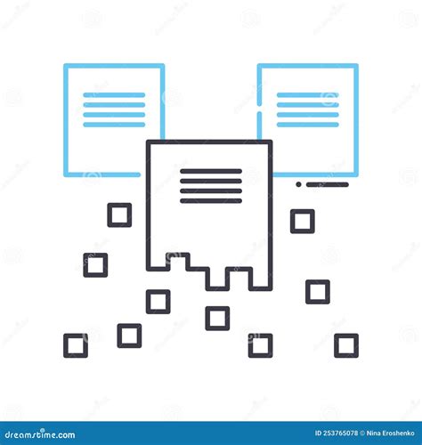 Data Transform Line Icon Outline Symbol Vector Illustration Concept