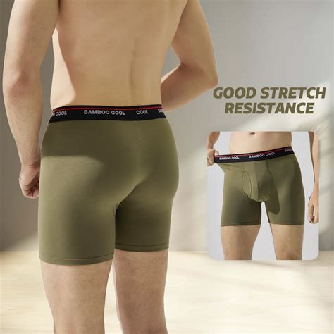 Bamboo Cool Mens Underwear 4 Pack Boxer Briefs Soft