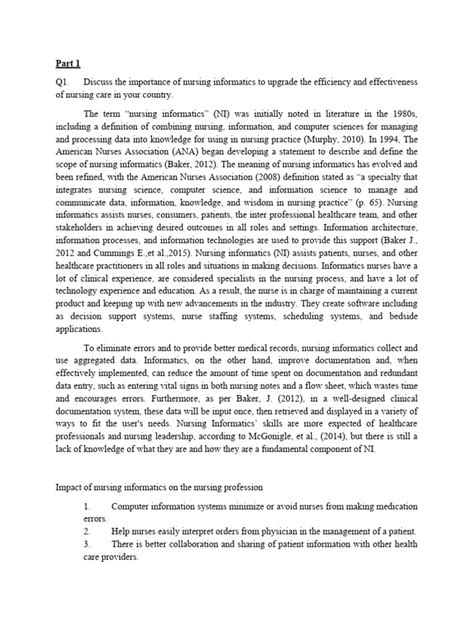 Nursing Informatics Pdf Nursing Health Informatics