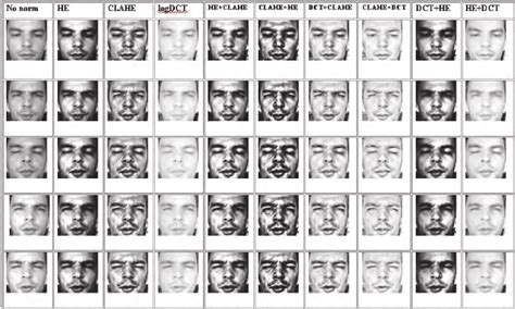 Illustrative Examples Of Various Illumination Normalization Techniques Download Scientific
