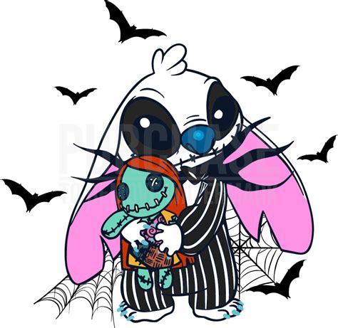 Stitch X Jack And Sally Svg Stitch Svg Jack And Sally Svg Halloween Svg Jack And Sally