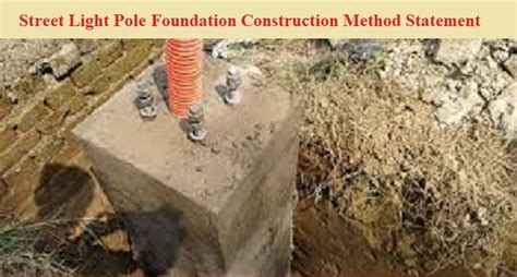 Street Light Installation Construction Method Statement