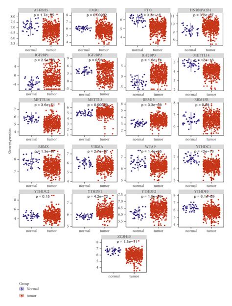 Among The 21 Differential Genes Associated With M6a There Were 9 Genes
