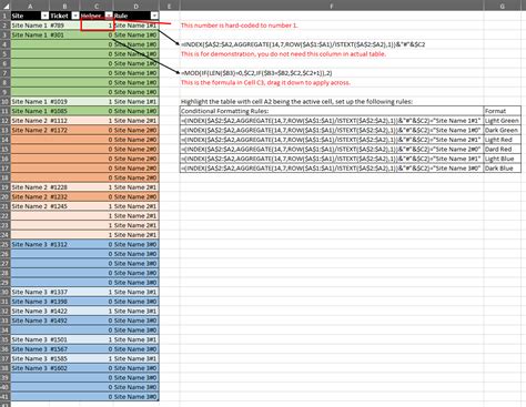 Excel Grouped And Alternating Conditional Formatting Stack Overflow