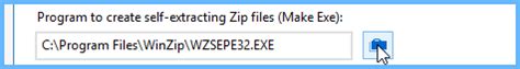 KB WinZip How To Specify The Correct Program For Make EXE