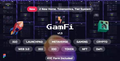 gamfi metaverse web3 igo ido token launchpad figma template