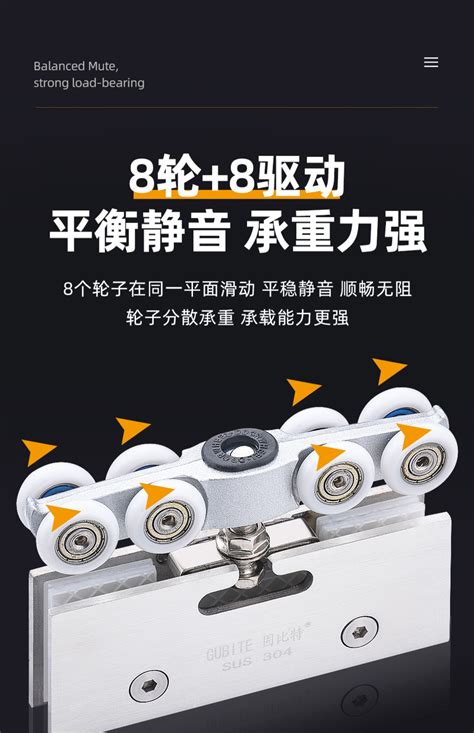 批发不锈钢吊轮轨道推拉门无框玻璃门夹吊门移轮吊夹轱辘平移门滑 阿里巴巴