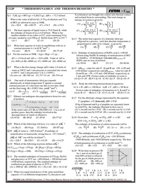 Assignment Thermodynamics Pdf Gases Physical Quantities
