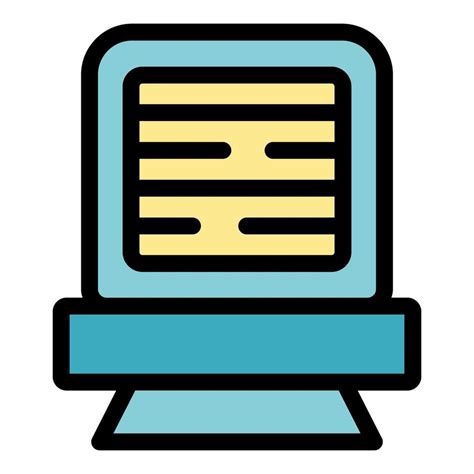 Retro Computer Displaying Processing Information On Screen 52731713 Vector Art At Vecteezy