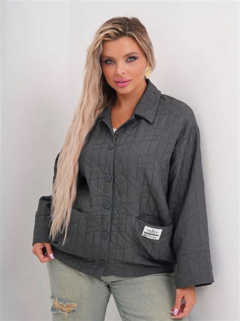 Модная одежда больших размеров Трендовая новинка предстоящего сезона стёганая лёгкая