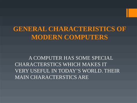 general characteristics of modern computers lecture notes information literacy docsity