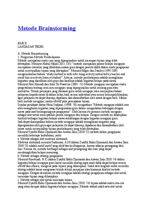 Doc Metode Pembelajaran Brainstorming