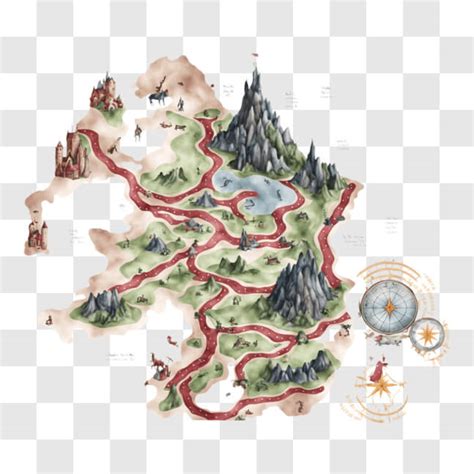 Download Illustrated Map Of Kingdom Of Gondor In A Fantasy Role Playing